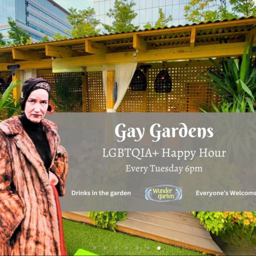 Gay Gardens Happy Hour at Wunder Garten - Kikipedia Washington